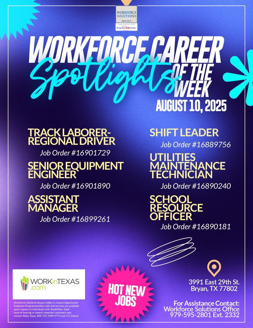 Career Spotlights – Workforce Solutions Brazos Valley