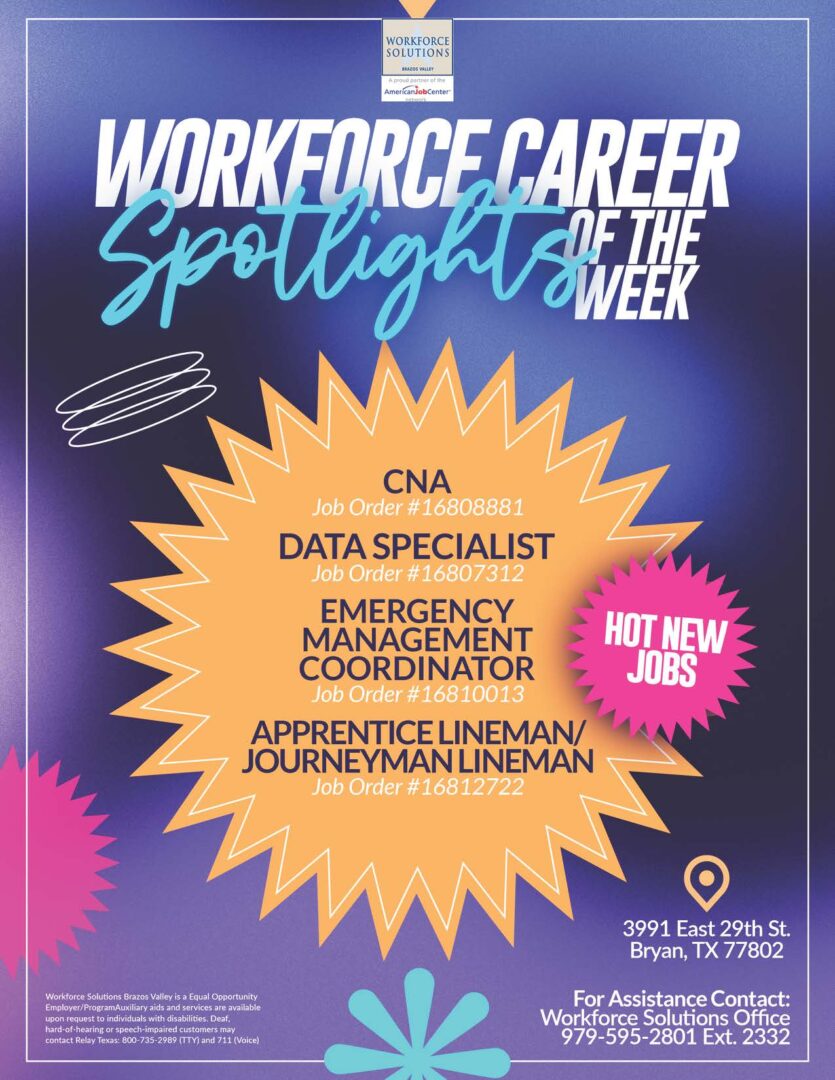 Workforce Solutions Brazos Valley – A proud partner of the American Job ...